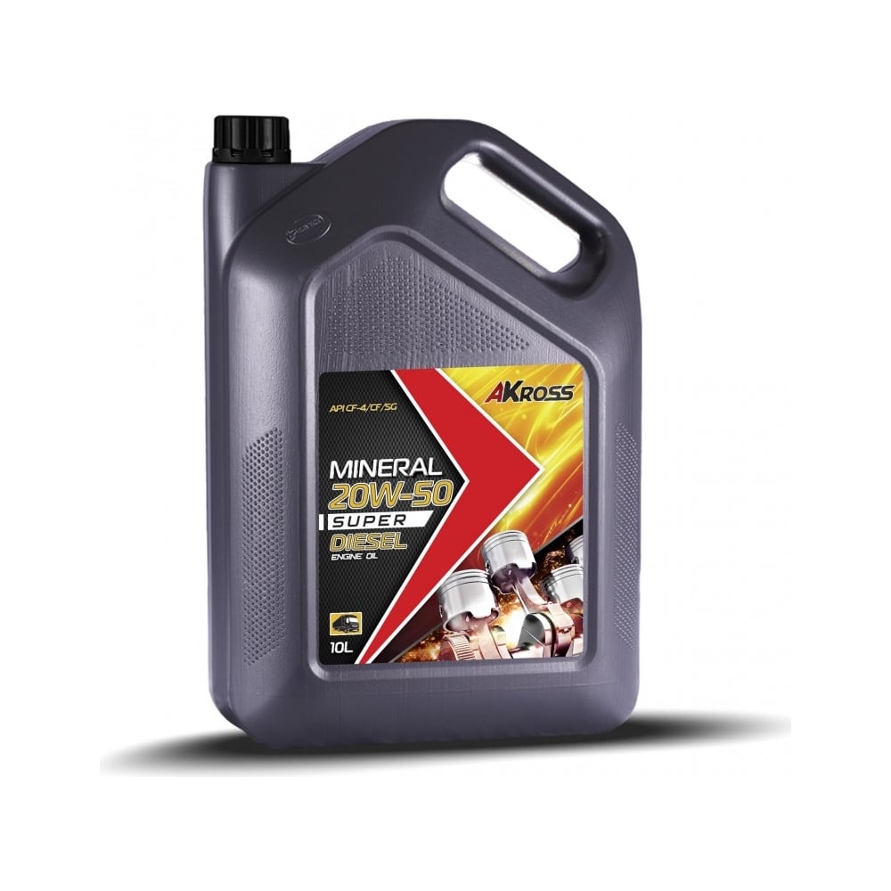 Масло моторное минеральное AKross SUPER DIESEL 20W-50 CF-4/CF/SG 10 л ...