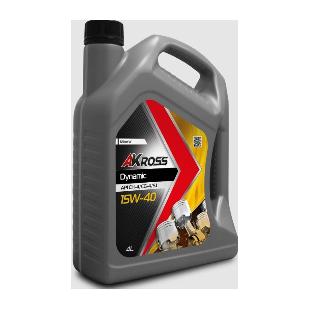 Масло моторное минеральное AKross DYNAMIC 15W-40 CH-4/CG-4/SJ 4л ...