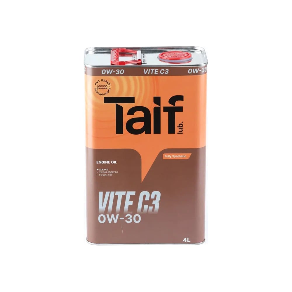 Автомобильное масло TAIF VITE 0W-30 SN, C3, 4 л 211195 - выгодная цена ...