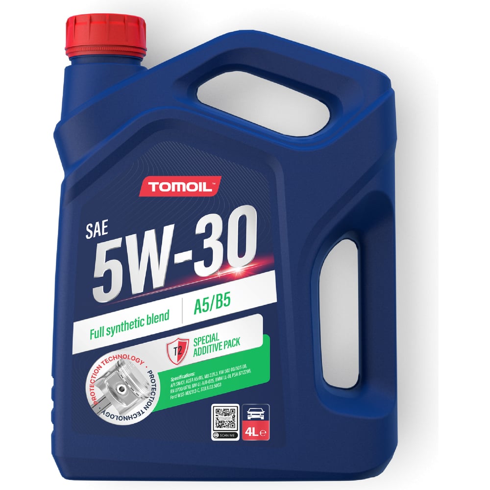 Моторное масло TOMOIL Engine Oil 5W-30 A5/B5, канистра 4 л 7100000326 - выгодная цена, отзывы ...