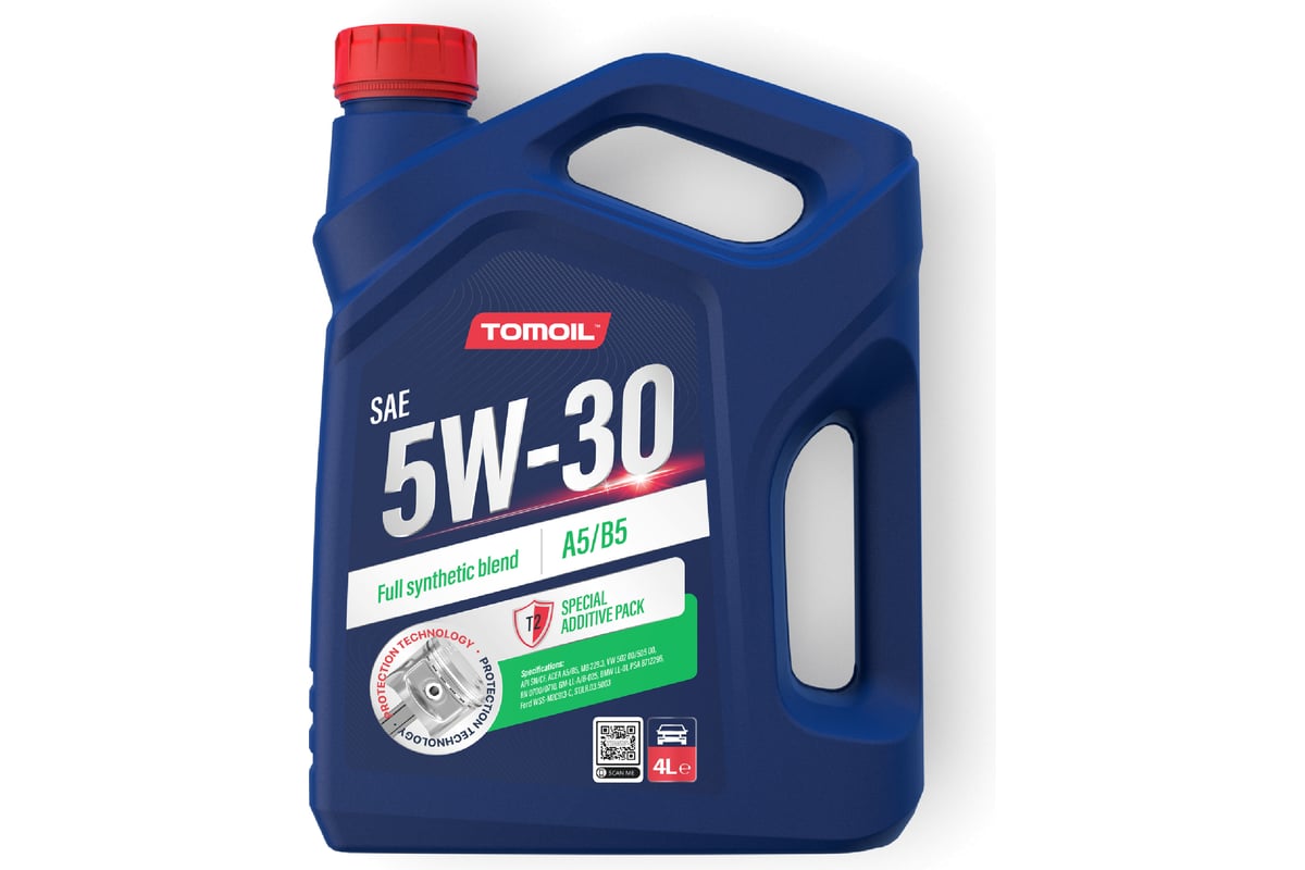 Моторное масло TOMOIL Engine Oil 5W-30 A5/B5, канистра 4 л 7100000326 - выгодная цена, отзывы ...