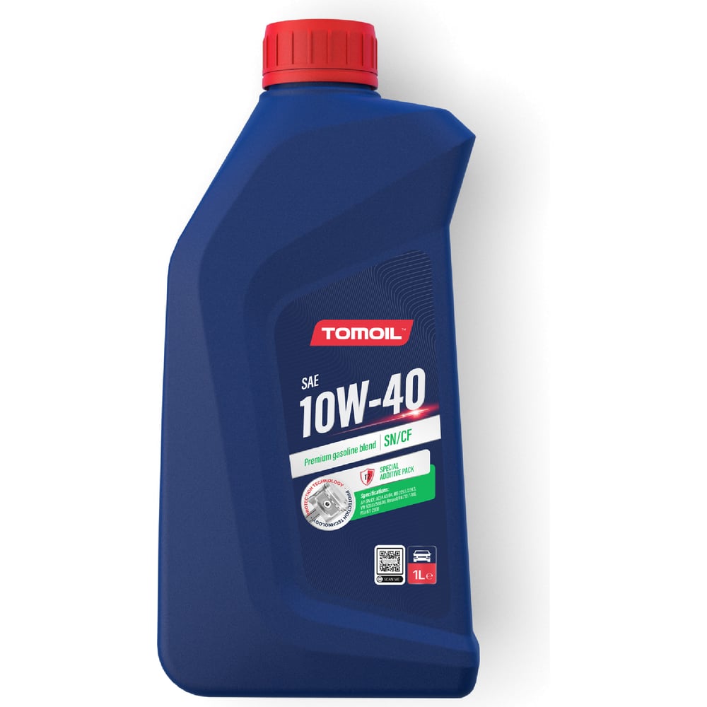 Моторное масло TOMOIL Engine Oil 10W-40 SN/CF, канистра 1 л 7100000295 ...