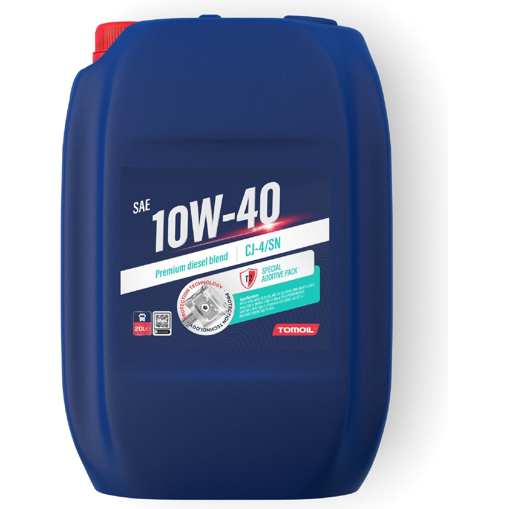 Моторное масло TOMOIL Engine Oil 10W-40 CJ-4/SN, канистра 20 л ...