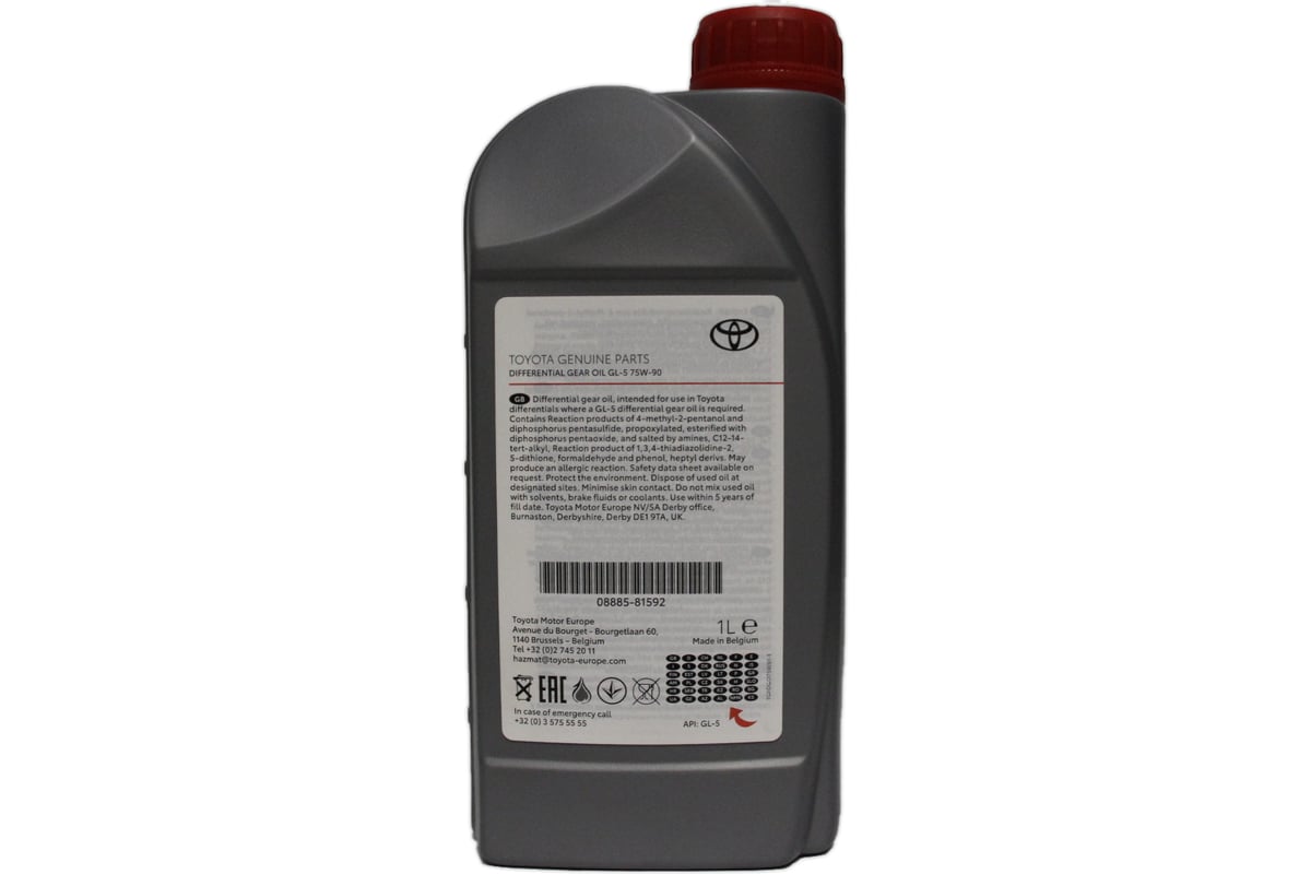 Трансмиссионное масло TOYOTA DIFFERENTIAL 75W90 1л, Бельгия 08885-81592 ...