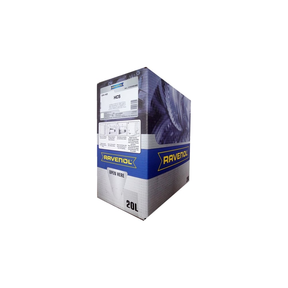 Моторное масло HCS SAE 5W-40 ecobox 20 л RAVENOL 1112105-B20-01-888 ...