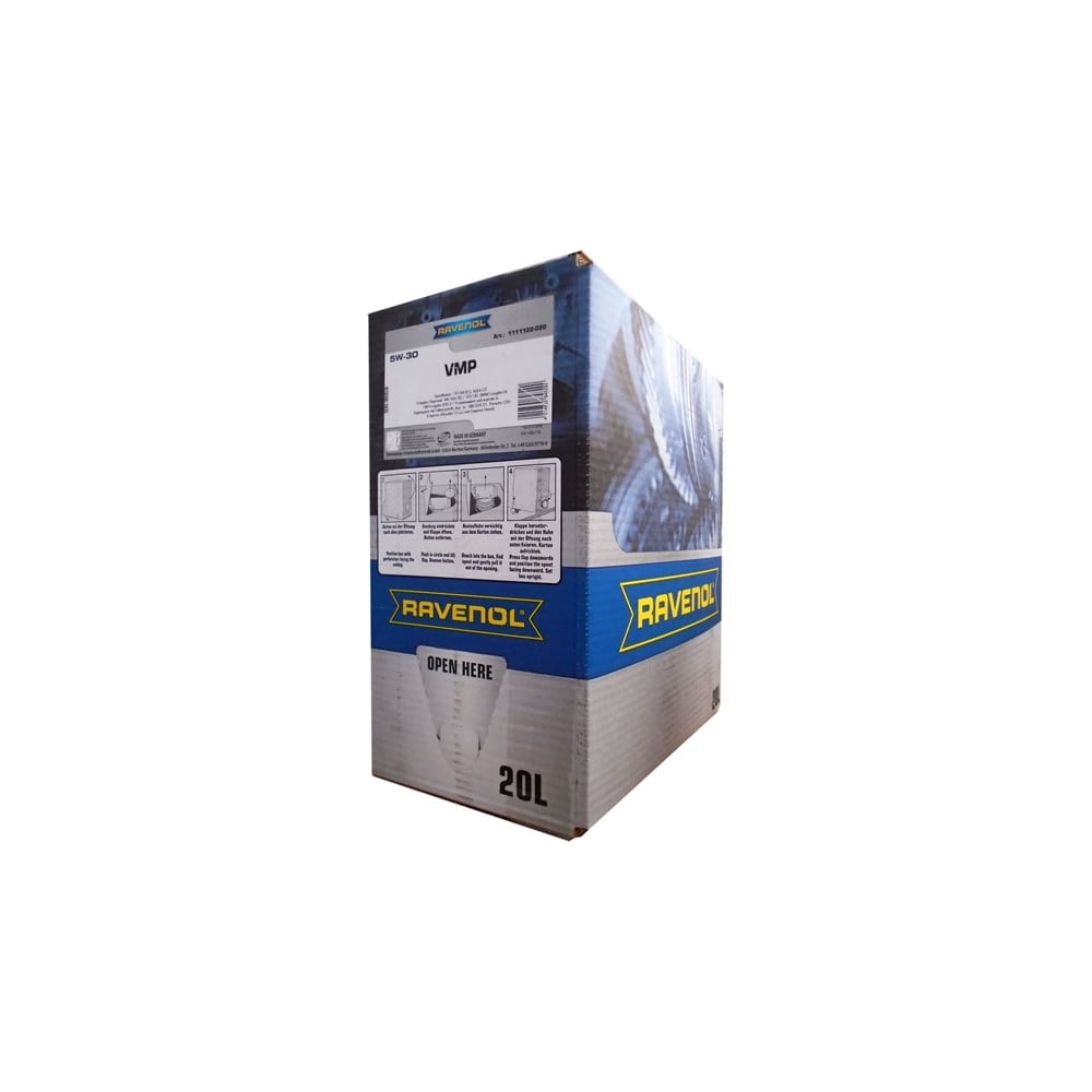 Моторное масло VMP SAE 5W-30 ecobox 20 л RAVENOL 1111122-B20-01-888 ...
