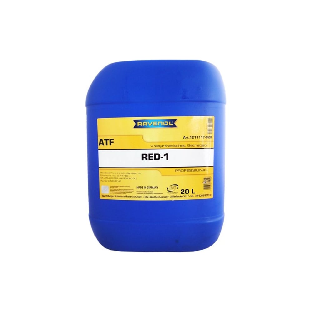 Масло трансмиссионное ATF RED-1 new 20 л RAVENOL 1211117-020-01-999 ...