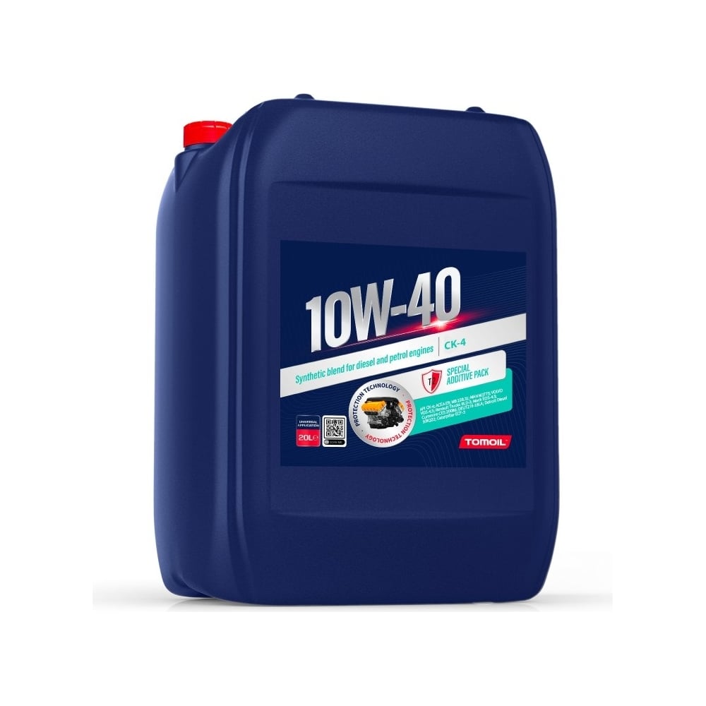 Моторное масло TOMOIL Engine Oil 10W-40 CK-4, канистра 20 л 7100018775 ...
