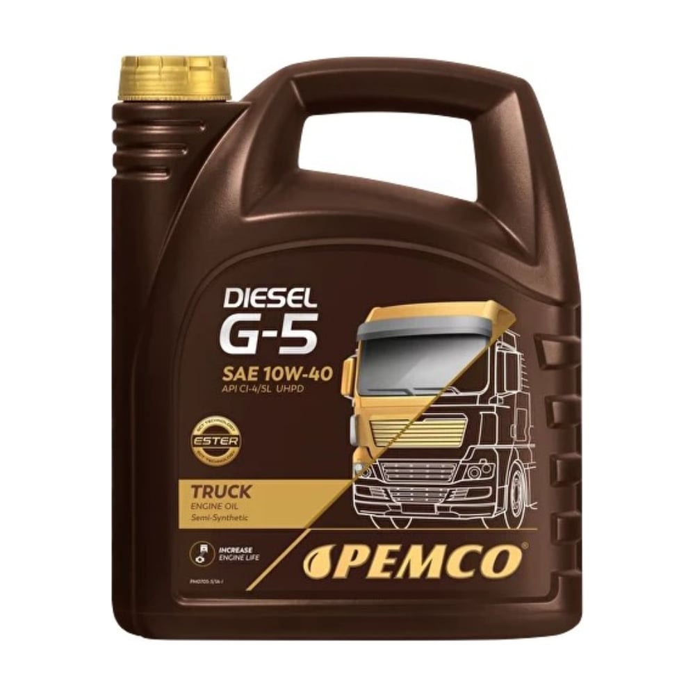 Масло моторное PEMCO DIESEL G-5 10W-40 UHPD (5 литров) PM0705-5 - выгодная цена, отзывы ...
