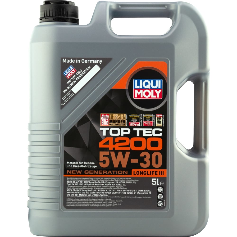 Синтетическое моторное масло LIQUI MOLY НС- Top Tec 4200 5W-30 New ...