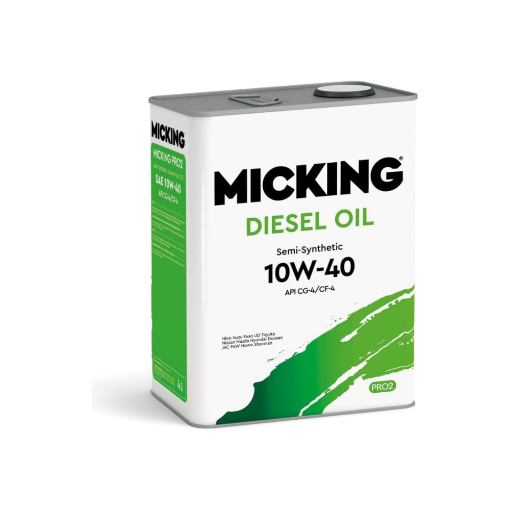 Моторное масло Micking Diesel Oil PRO2 10W-40 полусинтетическое API CG-4/CF-4 для дизельных ...