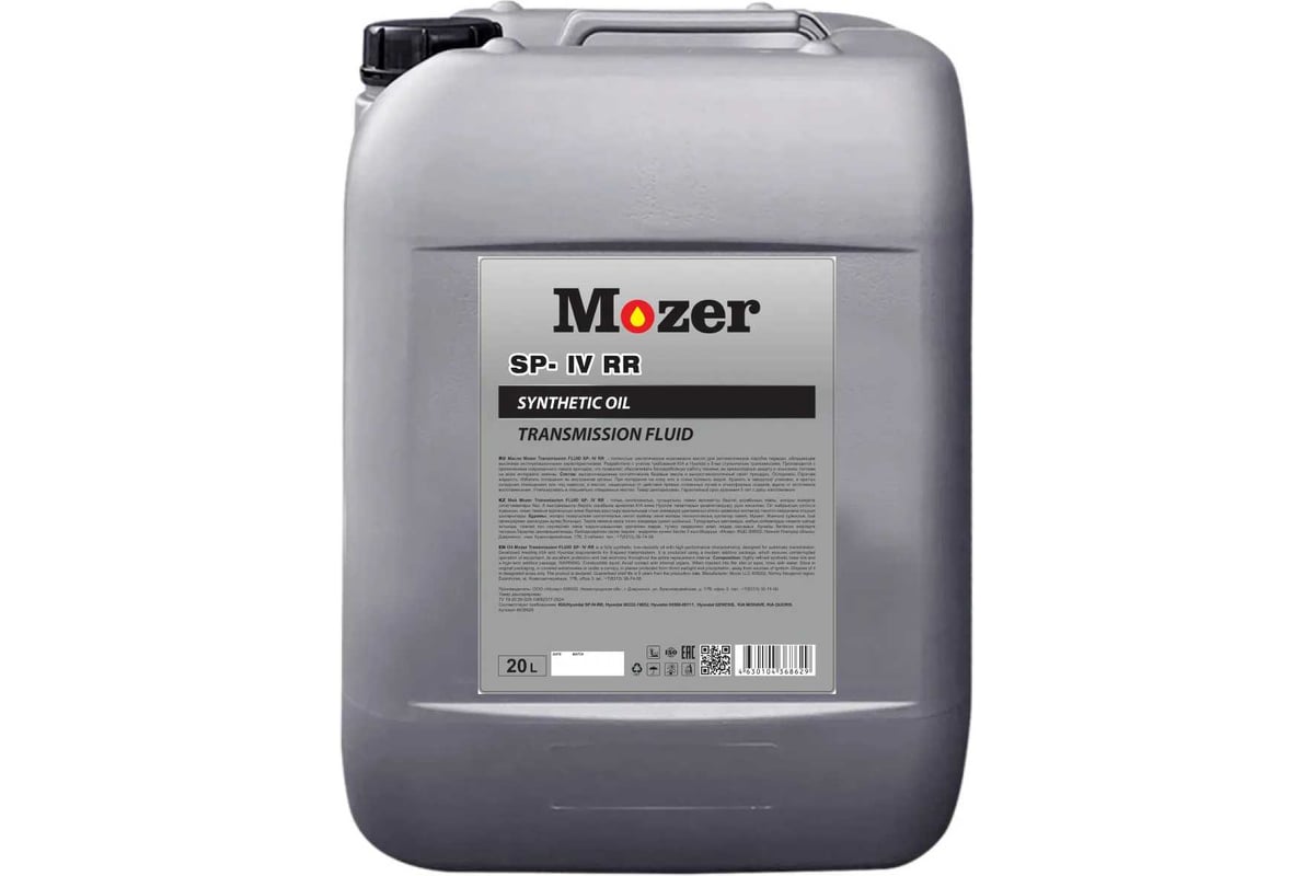 Трансмиссионное масло Mozer TRANSMISSION FLUID ATF SP-IV RR, канистра ...