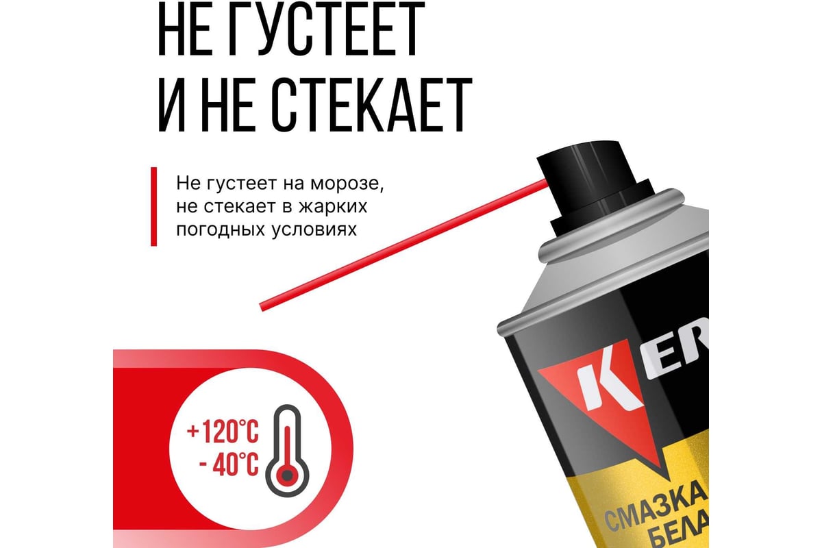 Литиевая смазка с PTFE KERRY KR-942-1 белая 11606158 - выгодная цена ...