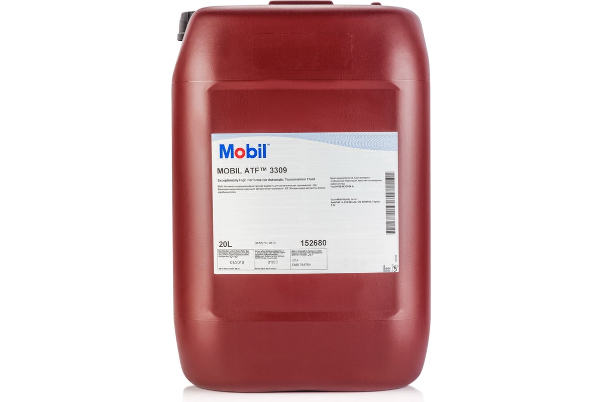 Трансмиссионное масло MOBIL ATF 3309 20 л 152680 - выгодная цена ...