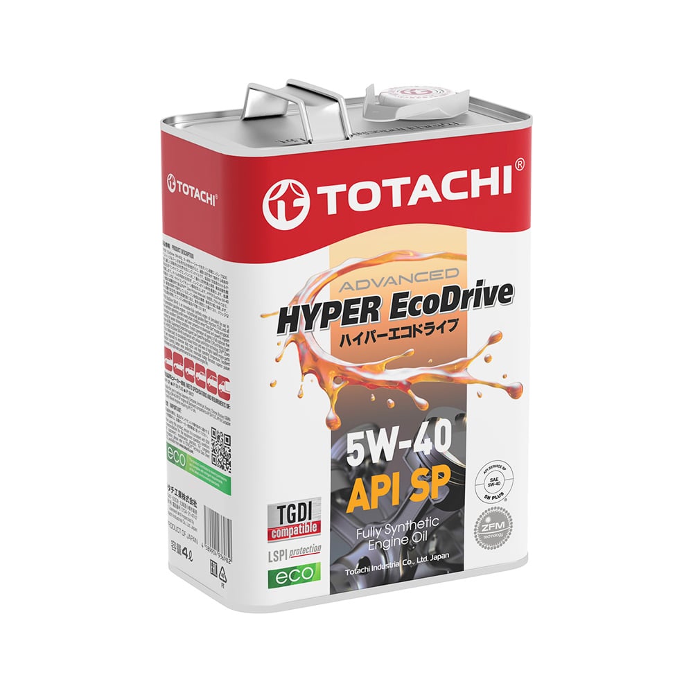 Масло моторное TOTACHI HYPER Ecodrive Fully Synthetic SP/SN PLUS 5W-40 ...