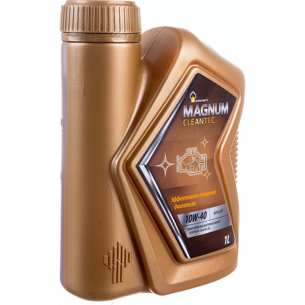 Моторное масло РОСНЕФТЬ Magnum Cleantec 10W-40 SJ-CF синт. кан. 1 л ...