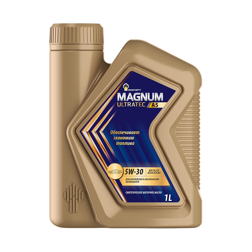 Моторное масло РОСНЕФТЬ Magnum Ultratec A5 5W-30 SL-CF синт. кан. 1л ...