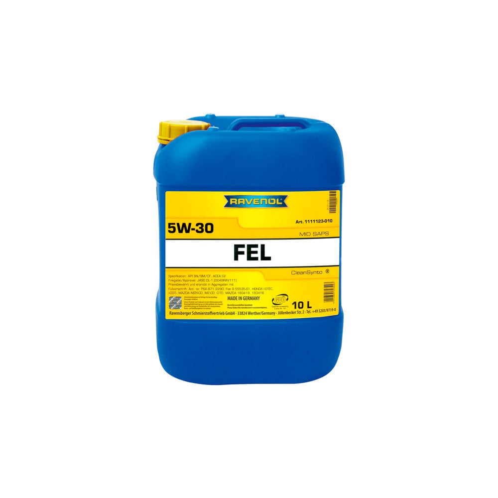Моторное масло RAVENOL FEL SAE 5W-30 (10л) 1111123-010-01-999 ...