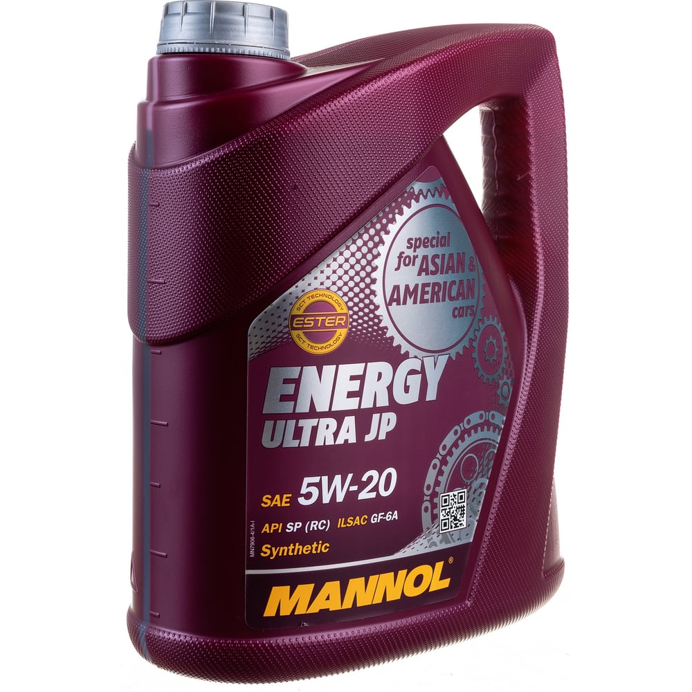 Синтетическое моторное масло MANNOL ENERGY ULTRA JP 5W20 4 л 4001 ...