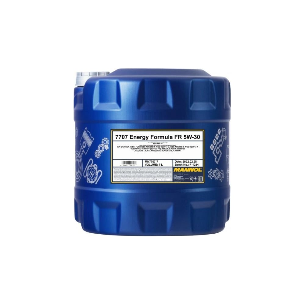 Синтетическое моторное масло MANNOL ENERGY FORMULA FR 5W-30, 7 л 77077 ...