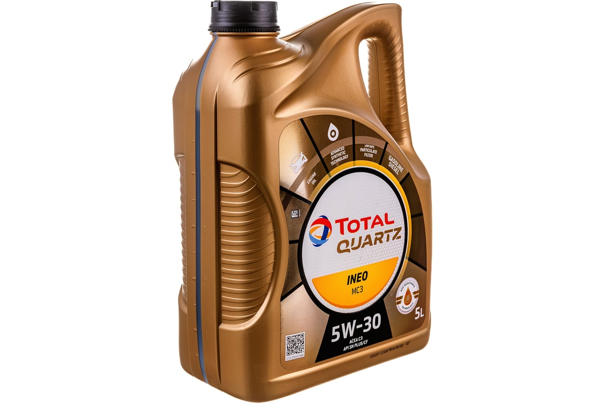 Масло для 4-х тактных двигателей TOTAL (11772) QUARTZ INEO MC3 5W30, 5 ...