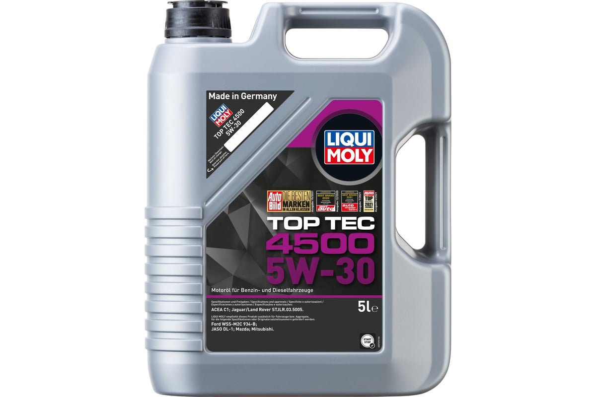 НС-синтетическое моторное масло LIQUI MOLY Top Tec 4500 5W-30 C1, 5л ...