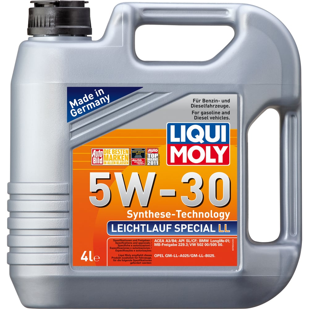 НС-синтетическое моторное масло LIQUI MOLY Special Tec LL 5W-30 4л 7654 ...