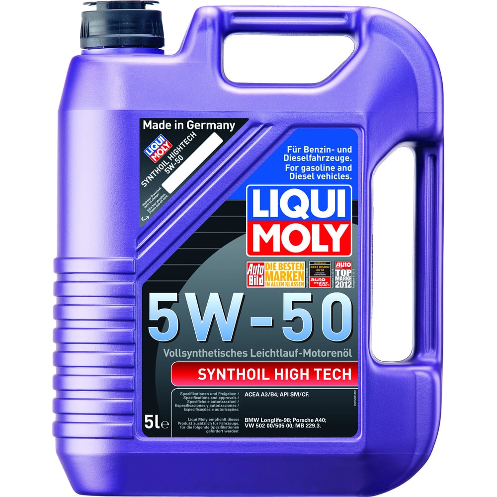 Синтетическое моторное масло 5л 5W-50 LIQUI MOLY Synthoil High Tech ...