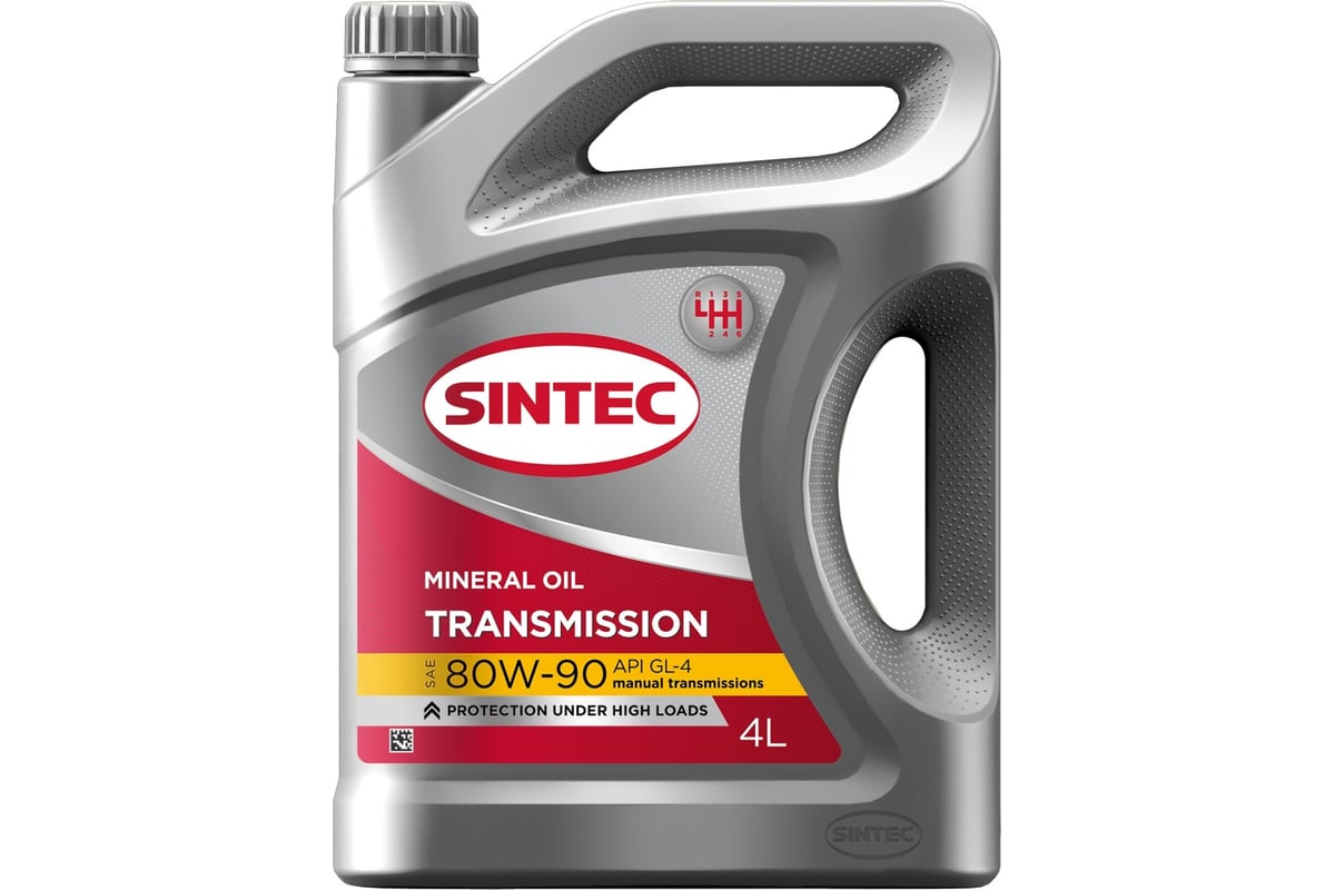 Трансмиссионное масло Sintec TRANSMISSION TM4 SAE 80W-90 API GL-4 4 л ...