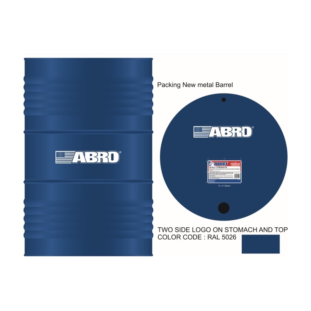 Моторное масло ABRO synthetic blend полусинтетика, sae 10w40, sn, 208 л ...