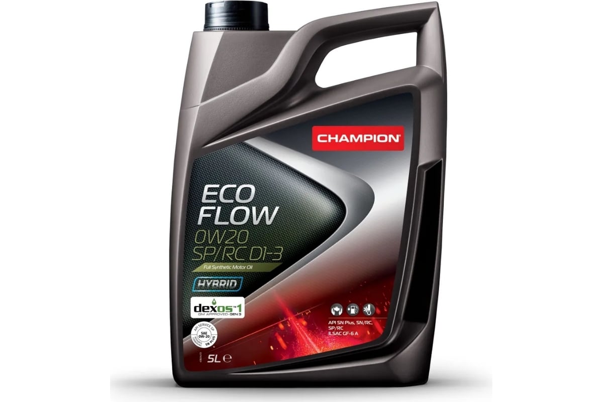 Автомобильное синтетическое моторное масло CHAMPION ECO FLOW 0W20 SP/RC ...