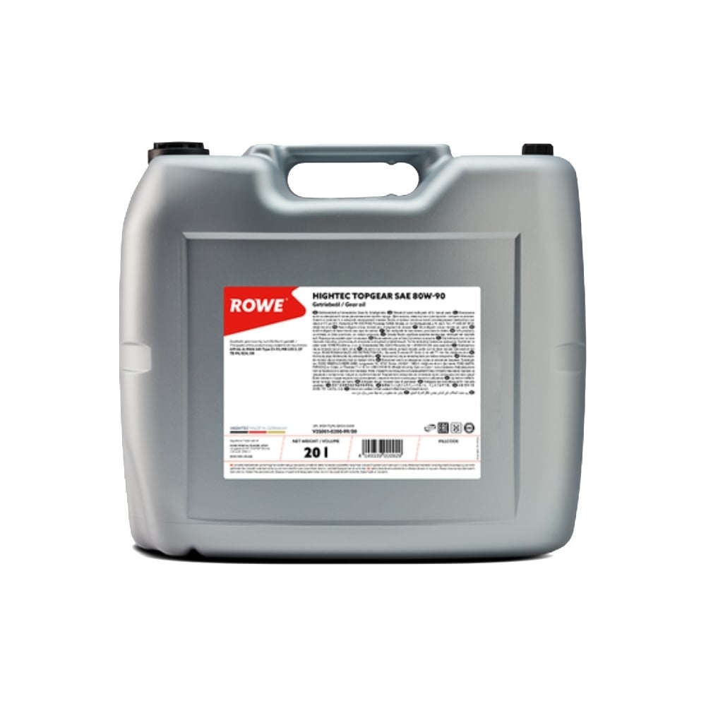 Трансмиссионное масло ROWE HIGHTEC TOPGEAR SAE 80W-90 25001-0200-99 ...