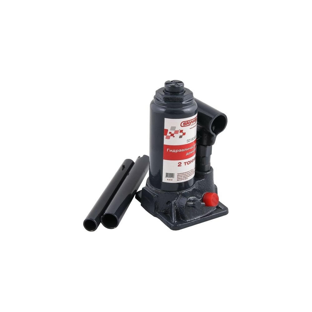 Гидравлический бутылочный домкрат SKYWAY 2т h 148-278 мм с клапаном в ...