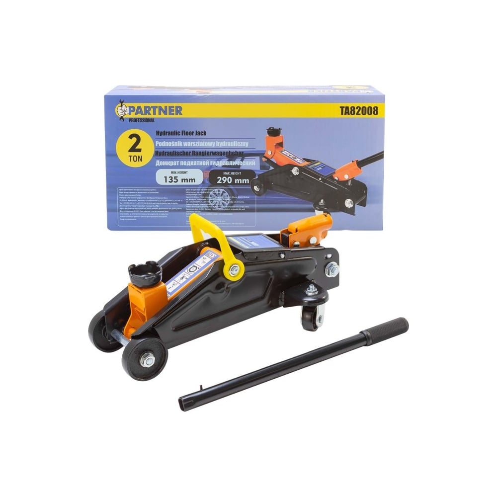 Гидравлический подкатной домкрат Partner 2т, h min 135мм, h max 290мм PA-TA82008(51706) - купить ...