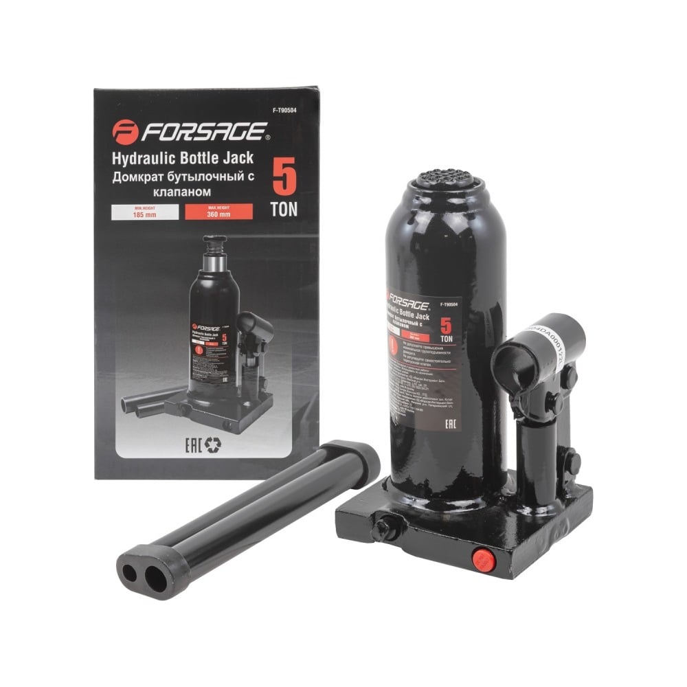 Бутылочный домкрат Forsage 5 т, с клапаном F-T90504/Euro/(9603 ...