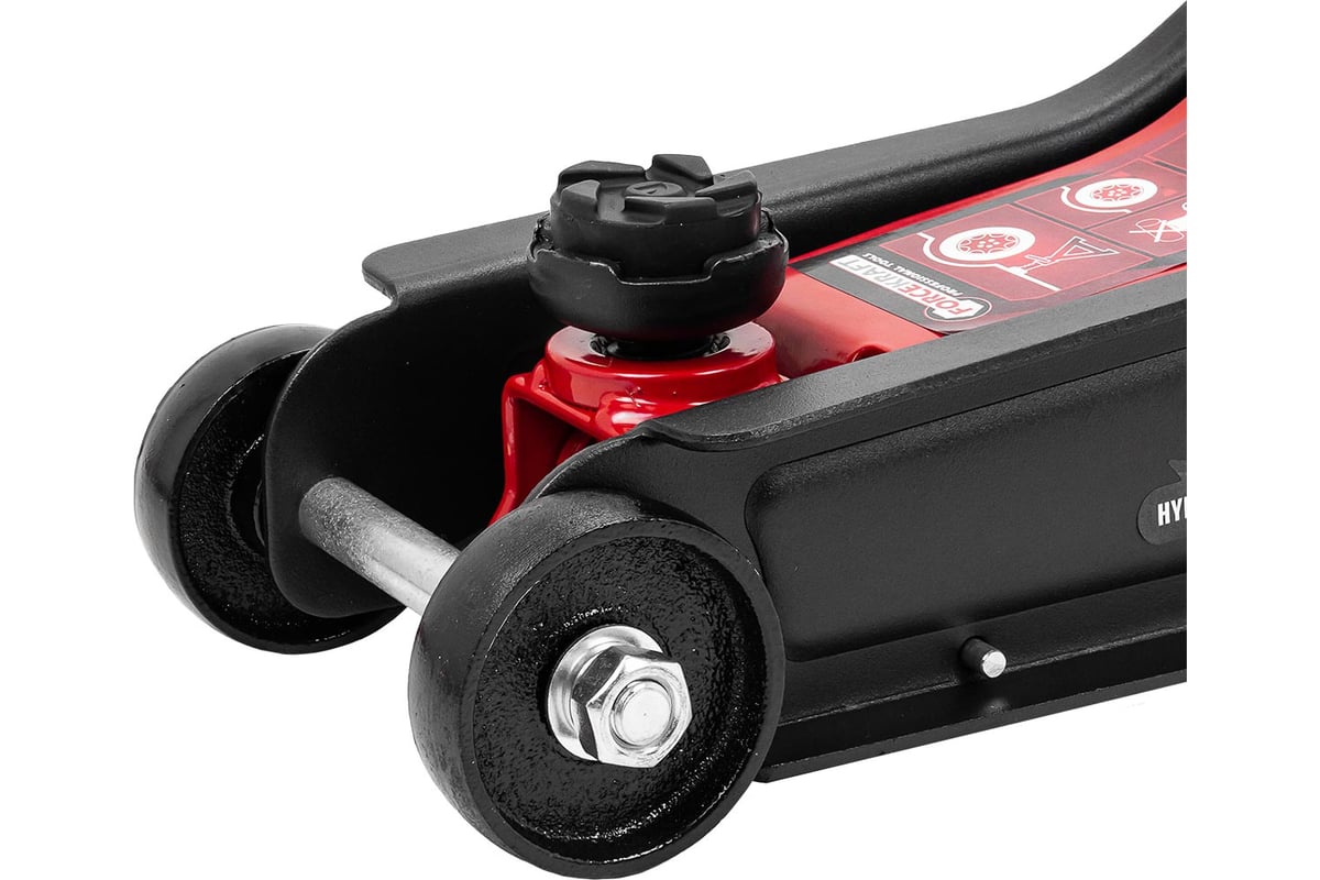 Домкрат подкатной гидравлический Forcekraft 2.5т (h min 90мм, h max 400мм) в кейсе FK-T830031DS ...