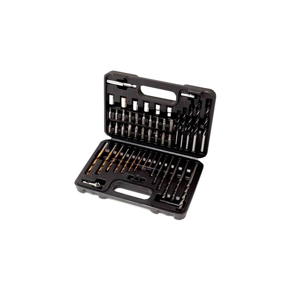 Набор сверл разнопрофильных, головок и бит с битодержателями HSS 4241 50предметов ROCKFORCE RF ...