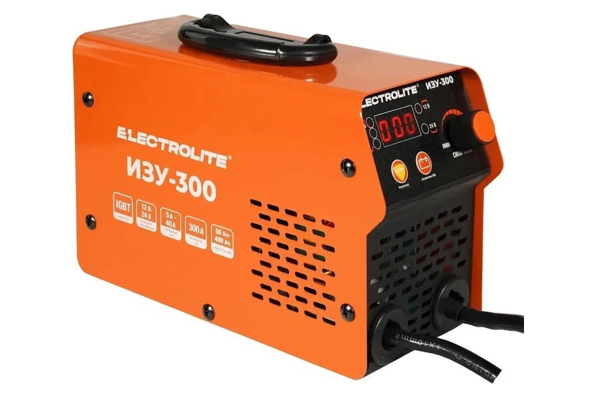 Инверторное пуско-зарядное устройство Electrolite изу-300 EL 12/24 В, 50-400 Ач, 220 В 5107 ...