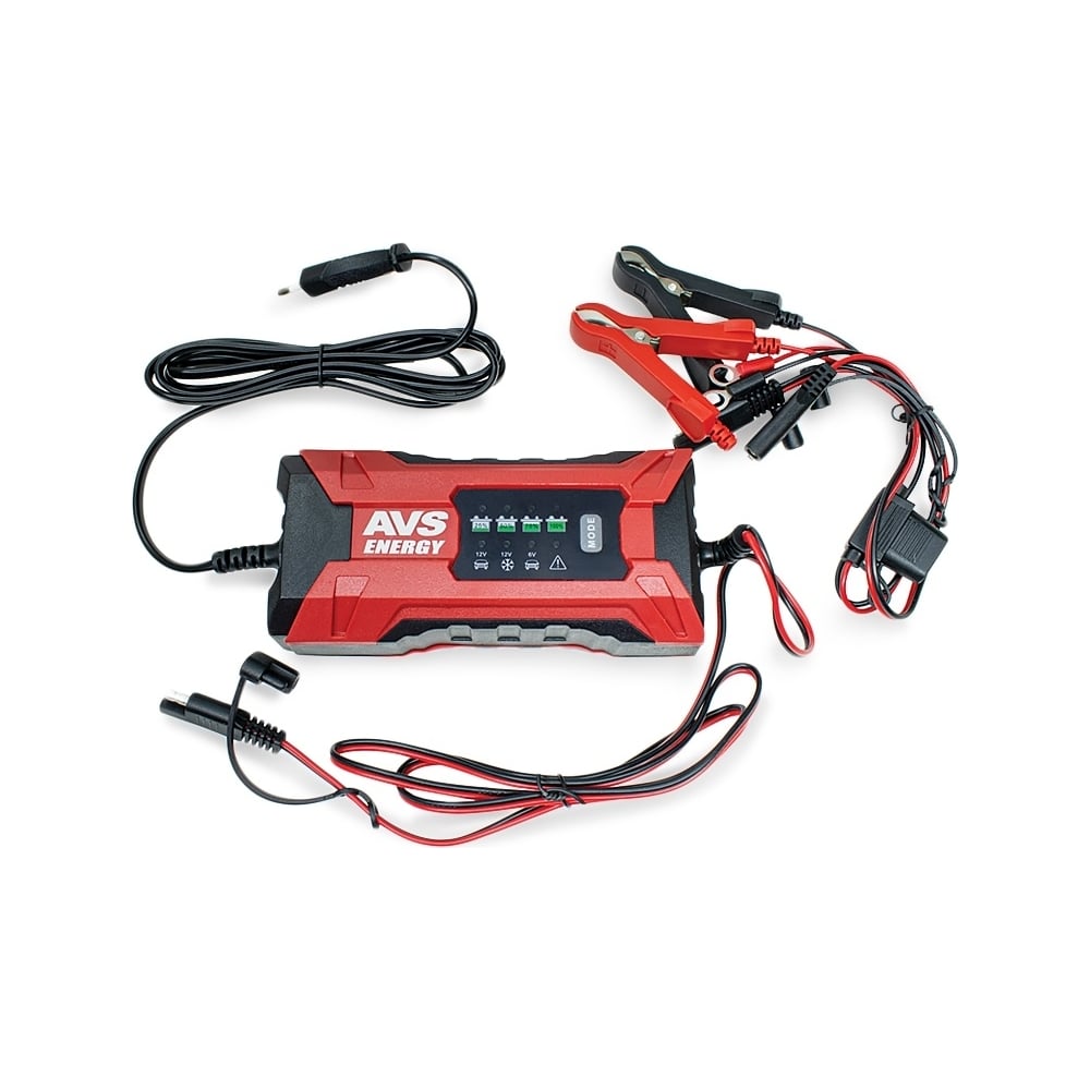 Зарядное устройство для автомобильного аккумулятора AVS BT-2S (2A, 25W) 6/12V A07313S - выгодная ...