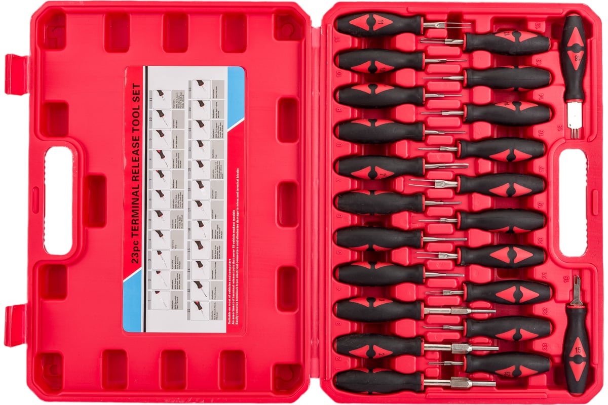 Набор приспособлений для разборки электрических разъемов в кейсе ЭВРИКА ...