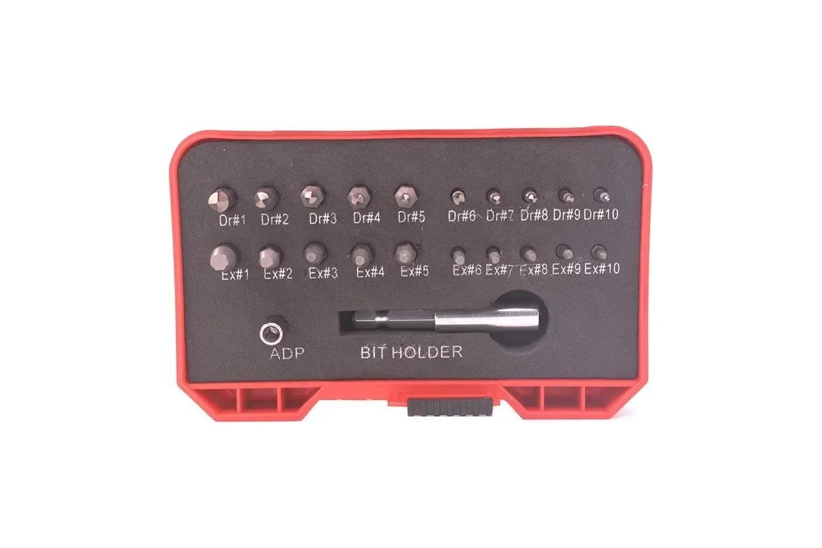 Экстракторы для выкручивания сломанных саморезов и болтов Vitatools набор 22 шт. с кейсом ...