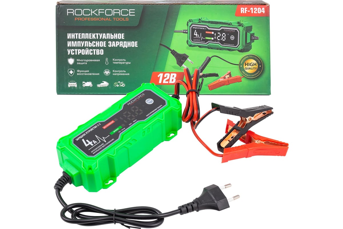 Устройство зарядное импульсное для АКБ Rockforce RF-1204(60930) - выгодная цена, отзывы ...
