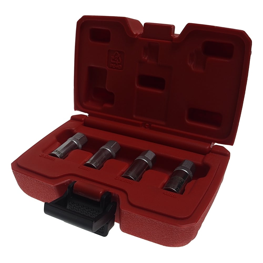 Набор шпильковертов для повреждённых свечей накаливания JTC 2.5, 3.0, 3.5, 4.0 мм, 4 шт JTC-7904 ...