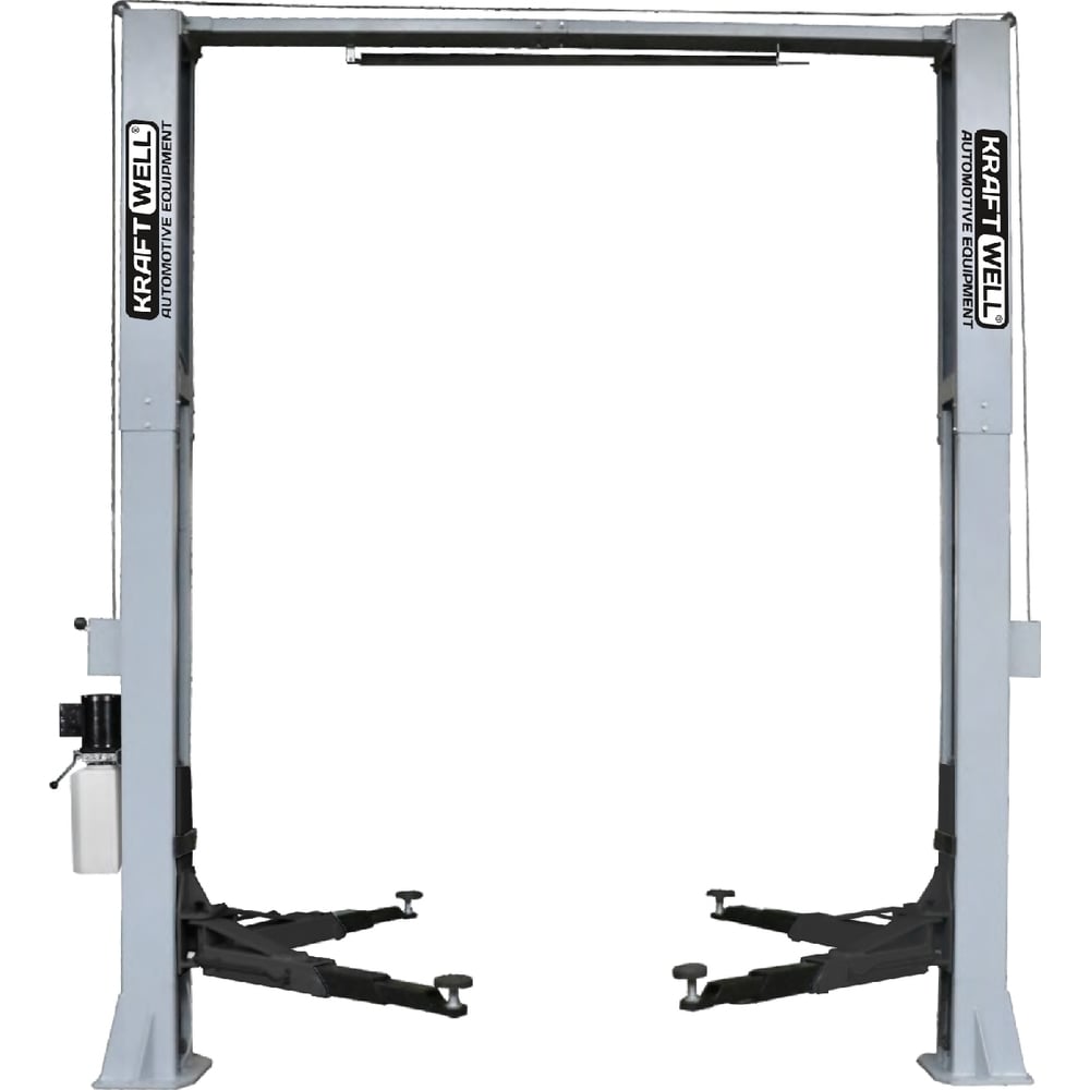 Двухстоечный подъемник KraftWell 5500 кг, электрогидравлический, серый ...