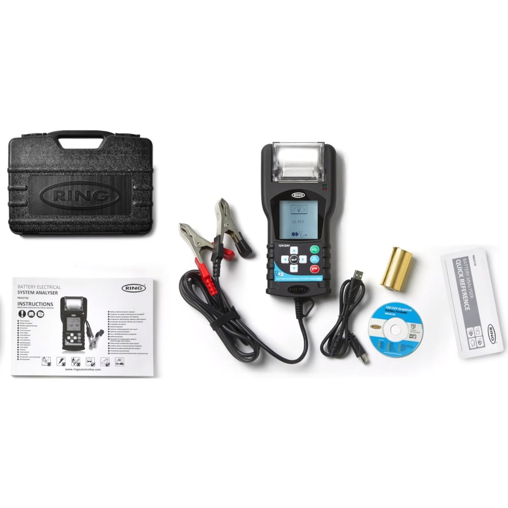Тестер аккумуляторных батарей с термопринтером Ring Automotive RBAG750 ...