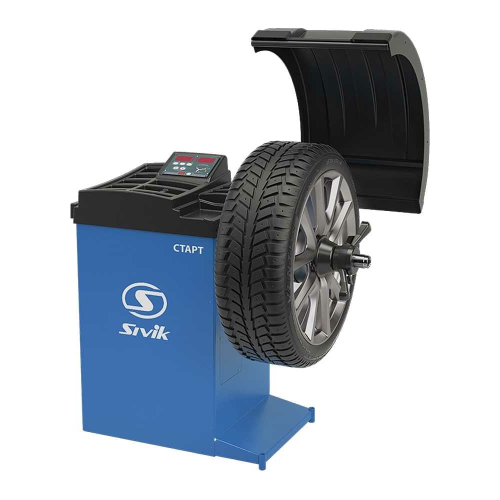 Станок для балансировки колес Sivik СБМК-60 Э АТС синий RAL5017 ...