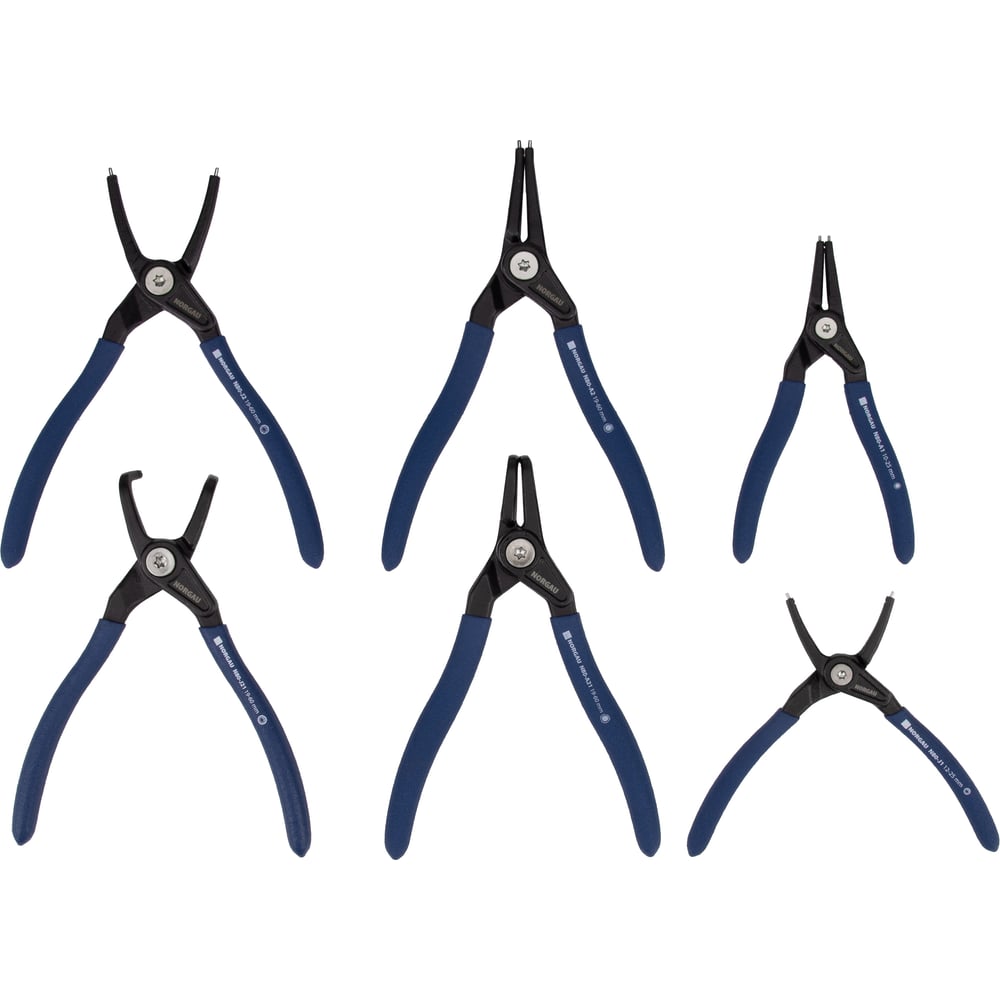 Набор съемников стопорных колец NORGAU 10-60 мм, 6 пр. 071508016 ...