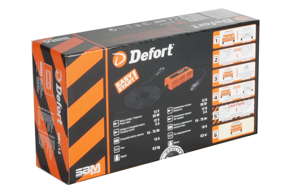 Зарядное устройство DEFORT DBC-12 98291117 - выгодная цена, отзывы ...
