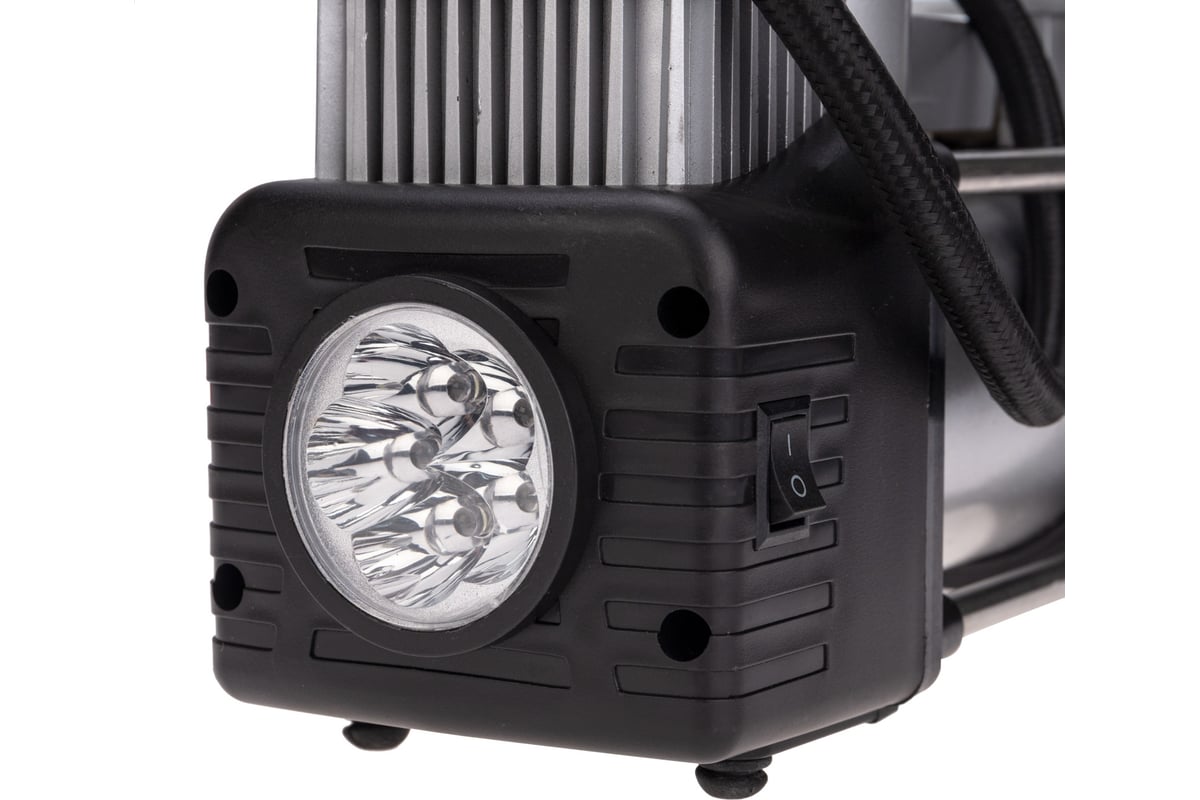 Автомобильный усиленный двухпоршневой компрессор REXANT с цифровым манометром и функцией ...