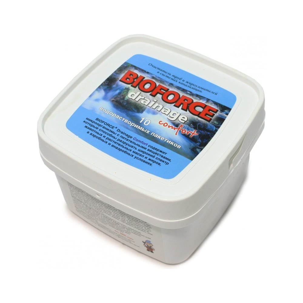 Биопрепарат для канализационных труб и жироуловителей BIOFORCE Drainage Comfort 10x56г 560г bc ...